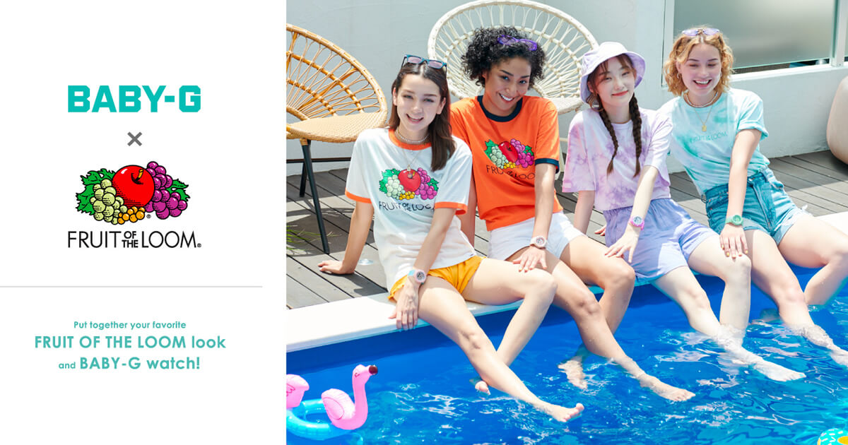 Special Styling Collaboration BABY-G×FRUITS OF THE LOOM | GIRL'S PARTY ...